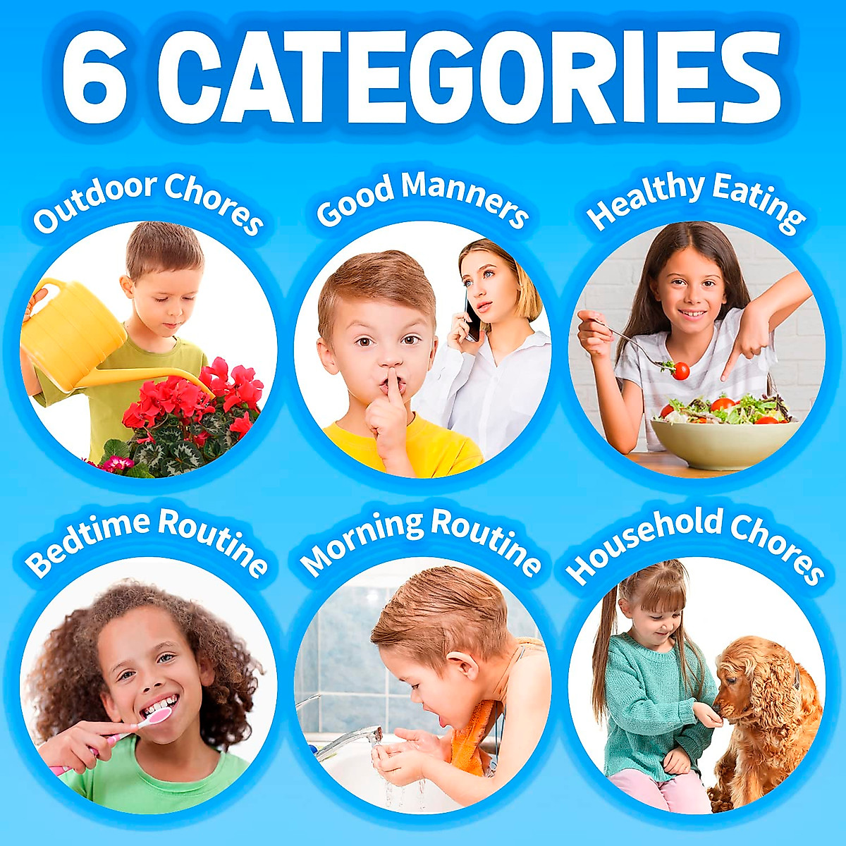 Chore Chart for Multiple Kids, Behavior Chart for Kids at Home, Dry Erase, and Magnetic Reward Chart for 2 Kids, Includes 54 Chores