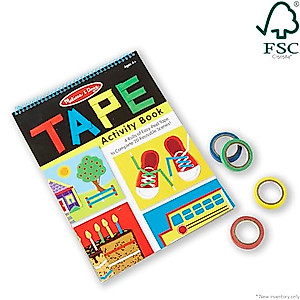 Melissa & Doug Tape Activity Book: 4 Rolls of Easy-Tear Tape and 20 Reusable Scenes