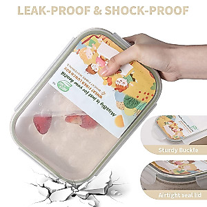 MISS BIG Bento Box, Bento Lunch Box,Ideal Leak Proof Bento Boxes for kids,Mom’s Choice Kids Lunch Box, No BPAs and No Chemical Dyes,Microwave and Dishwasher Safe(White L & White M)