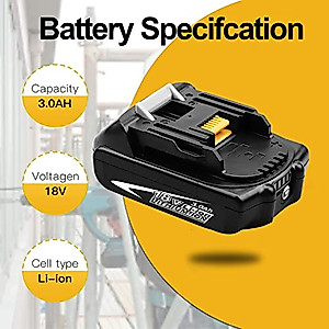 Zuliati Upgrade 3.0Ah 18 Volt BL1815 Lithium Ion Battery Replacement for Makita 18V Battery BL1815 BL1830 BL1860 BL1850 BL1840 BL1850B-2 BL1845 BL1815 BL1820 BL1860B with LED Indicator