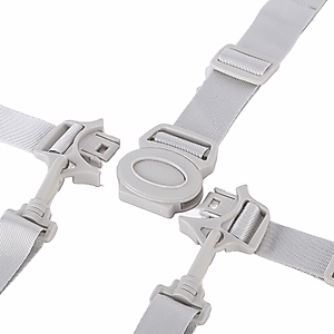 Universal High Chair Straps, Easy to Use Safety and Comfort Material 5 Point Baby Safety Strap Belt Sturdy Lightweight for Stroller for Pushchair(Gray Button 5-Point Strap)