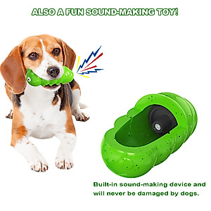 HONGEZEY Dog Toys for Aggressive Chewers, Interactive Squeaky Dog Toys, Indestructible Dog Chew Toy for Training and Cleaning Teeth, Durable Elasticity Dog Toys for Small Medium Large Breed (Green)