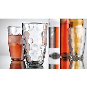 Glaver's Drinking Glasses Beer Pint 16 Oz. Glass Cups Set of 10, Tumbler Berverage Set. Collins Glasses for Water, Juice, and Coctails. Barware and Everyday Home Use. Dishwasher Safe.