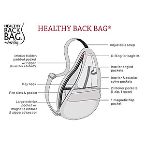 AmeriBag Classic Healthy Back Bag tote Microfiber Extra Small (Navy)