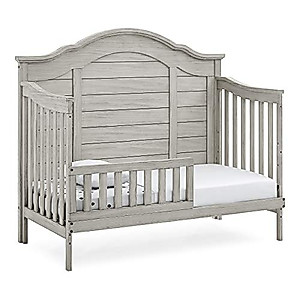 Delta Children Simmons Kids Asher 6-in-1 Convertible Crib with Toddler Rail, Rustic Mist