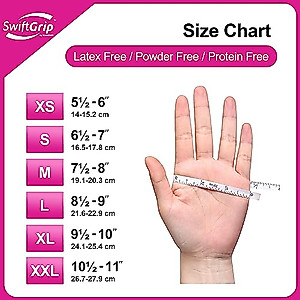 SwiftGrip Powder-Free Nitrile Gloves, Medium, 50ct Box - 3-mil, Disposable, Latex-Free, for Kitchen, Cleaning, Estheticians, Hair Stylist - Pink/Fuchsia