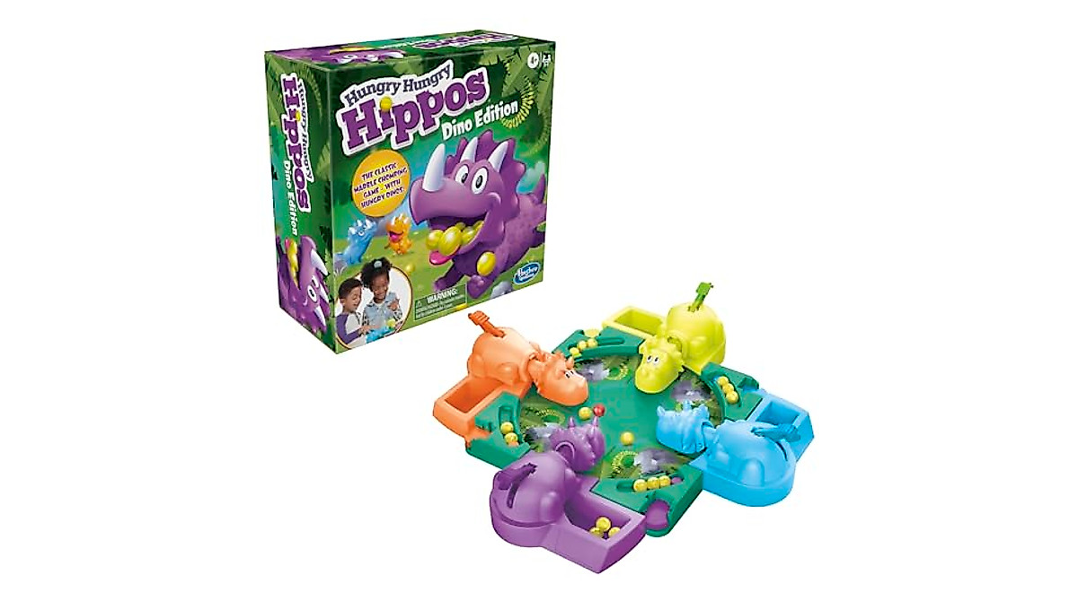 Hungry Hungry Hippos Dino Edition - Fun Board Game