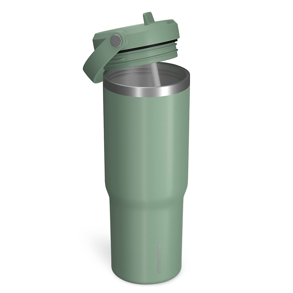 Hydrapeak Nomad 32 oz Tumbler with Handle and Straw Lid, Leakproof Tumbler, Tumbler Lid Straw, Double Insulated Tumblers, 32oz Double Insulated Cup Straw, Stainless Steel (Sage)
