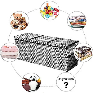 YUNLINLI Toy Box Chest for Boys Girls Toy Organizer and Storage Bins Organizer with Removable Lids Foldable Toy Chest Storage Bin for Playroom Bedroom Large Size 40x14x16inch