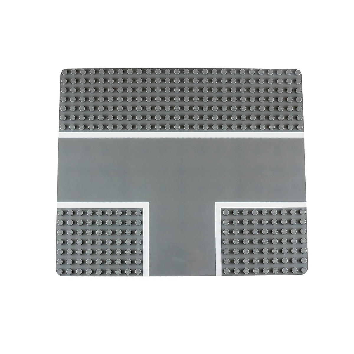 Strictly Briks Compatible with Lego Building Blocks Road Plates 10" x 10", Kids Building Brick Baseplates for City Road, Street, Race Track, Towns, Classic Size, 1 Straight Road