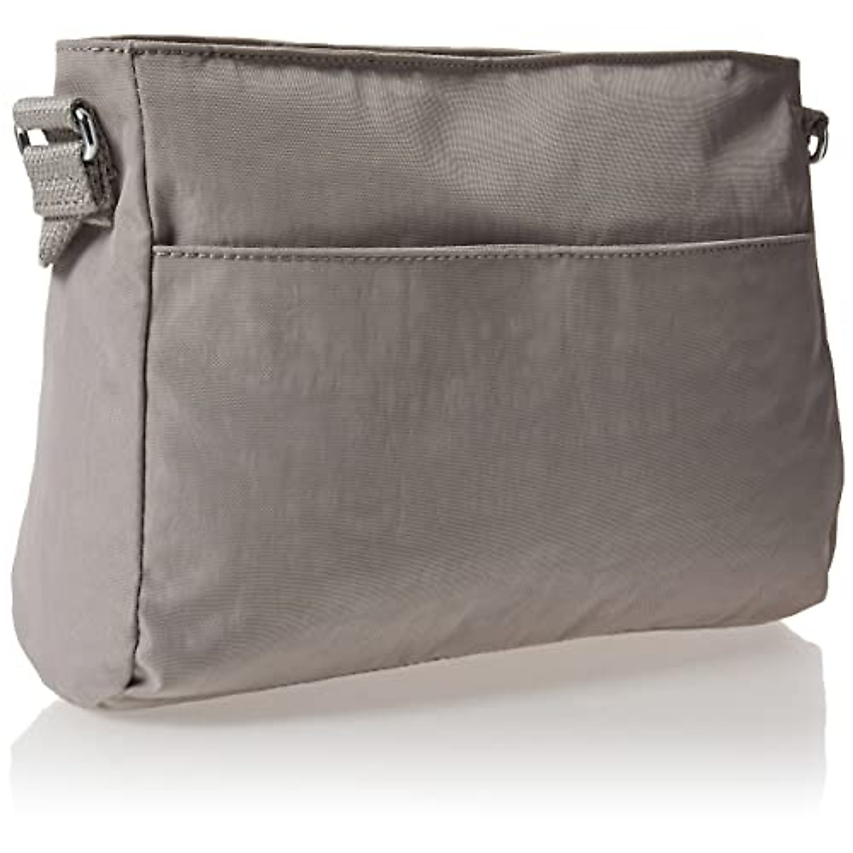 Kipling womens Women's New Angie Handbag, Lightweight Bag, Nylon Travel Crossbody Bag, Grey Gris, 10.5 L X 8 H X 2 D US