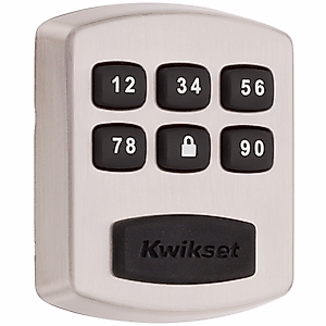 Kwikset 99050-003 Model 905 Value Lock Keyless Entry Electronic Keypad Deadbolt Door Lock for Garage or Side Door, Satin Nickel
