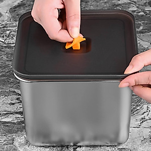 Stainless Steel Food Storage Containers with Lid, Food Lunch Box Containers Leak-proof Light Easy Set with Air Vent Snack Boxes Airtight Lunch Containers (65oz)