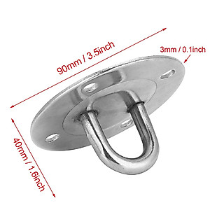Dioche Heavy Duty Swing Hooks with Stainless Steel Swing Set Accessories, 500KG Capacity with 2 Mont 8 Bolt for Concrete Wooden Sets Yoga Hammock Chair Sandbag Swing Sets