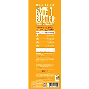 BaleBuster1 100% Organic Bale Conditioning Formula for one Bale Preparation for Straw Bale Garden and Vegetable Garden Planting