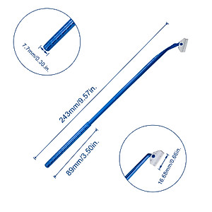 Biologix 100PCS Cell Culture Scraper, Multi-Position 18cm Handle Cell Scraper, Sterile, Individually Packaged, Polyethylene, Non-Pyrogenic