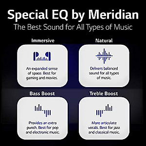 LG TONE Free FN4 - True Wireless Bluetooth Earbuds with Meridian Sound, Hypoallergenic Medical-Grade Ear gels, Noise Reduction with a close fit, Dual Microphone for Work/Home Office, Black