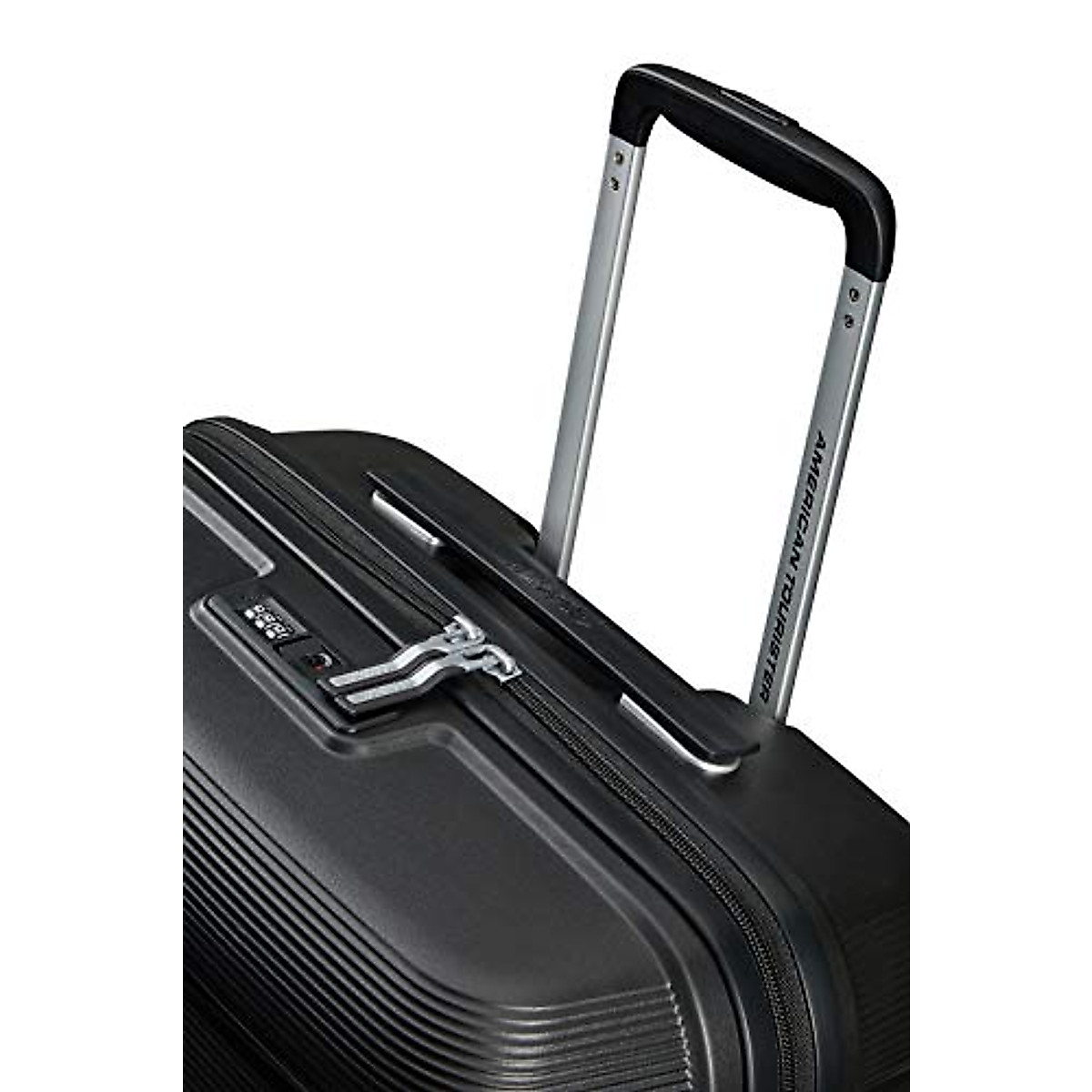American Tourister Unisex_Adult Luggage Suitcase, Black (Vivid Black), M (66 cm-63 L)