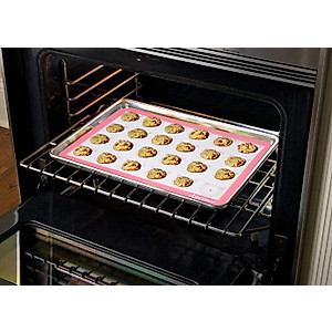 Aprince 2 Pack of Silicone Baking Mats Silicone Pastry Mat,Non-stick Baking Mat Pink 16.5x11.8x0.09 inch Silicone Mat Silicon Baking Mat Set Baking Mats Silicon Mats for Baking mats non stick silicone