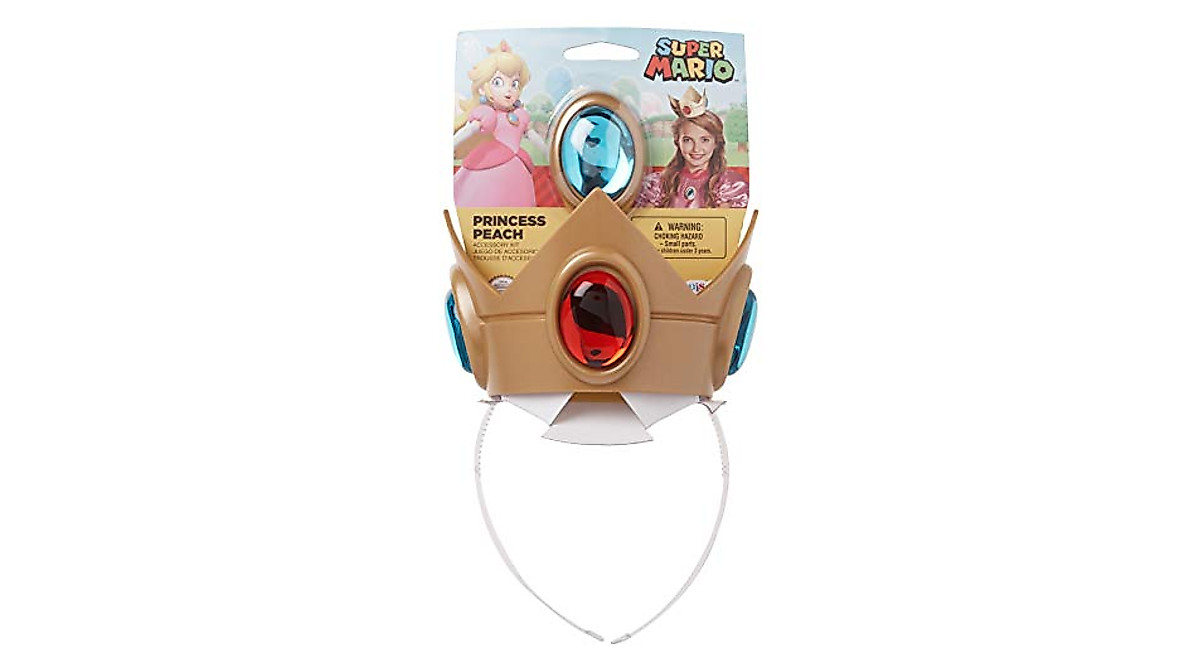 Princess Peach Amulet & Crown - Super Mario Costume Accessory