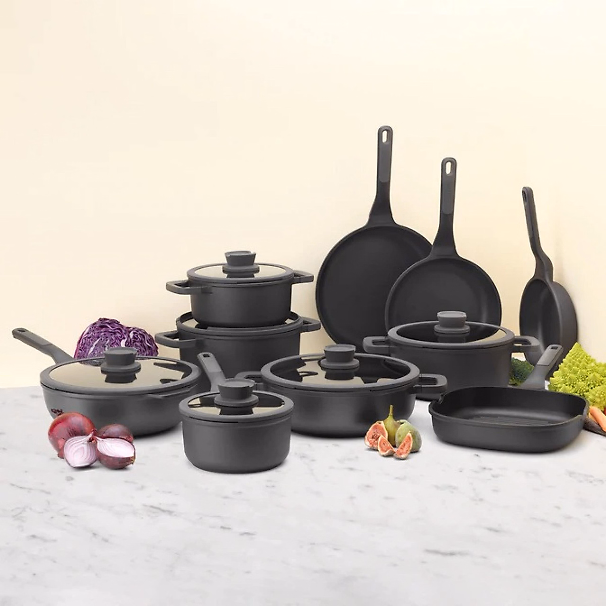 Berghoff Stone Nonstick 11in Fry Pan, Ferno-Green, Non-Toxic Coating, Stay-cool Handle, Induction Cooktop