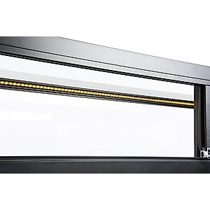 Displays2go JDSHCPMA60 Jewelry Display Case, 60-Inch with Sliding Door and LED Design, Locking