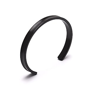 Dissolve Couples Bracelets For Men Women Friendship Stainless Steel Cuff Silver or Black Open Customized Bangle