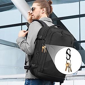 Zipper Clips Anti Theft, 20 Pcs Zipper Pull Locks for Backpacks, Double-Sided Spring S Carabiner Clasps Theft Deterrent for Luggage Suitcase Handbags Keys Purse(Triangle Black)