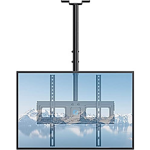 Pipishell Ceiling TV Mount for Most 26-55 Inch LCD LED OLED QLED 4K TVs, Hanging TV Monitor Ceiling Mount Bracket Height Adjustable Tilt Swivel Holds up to 60lbs Max VESA 400X400mm