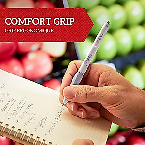 Sharpie S-Gel Gel Pens Medium Point (0.7mm) Frost Blue & White Pearl Barrels Black & Blue Ink 4 Count