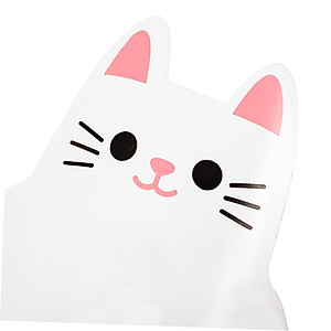 ULTECHNOVO cat Shaped Trash can Desktop Garbage can Desktop cat Decoration Desk Pencil Holder Mini Table Garbage bin Desk Trash can Mini Trash bin Towel Rack Office White Cartoon pp