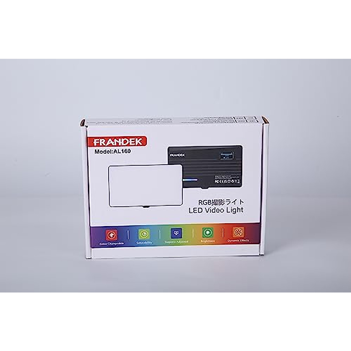 FRANDEK Portable Light for Photography, 4000mAh Rechargeable RGB On-Camera Video Lights 360°Full Color, LED Soft Video Conference Lighting Dimmable 2500K-9000K, Selfie Lighting for Live Streaming