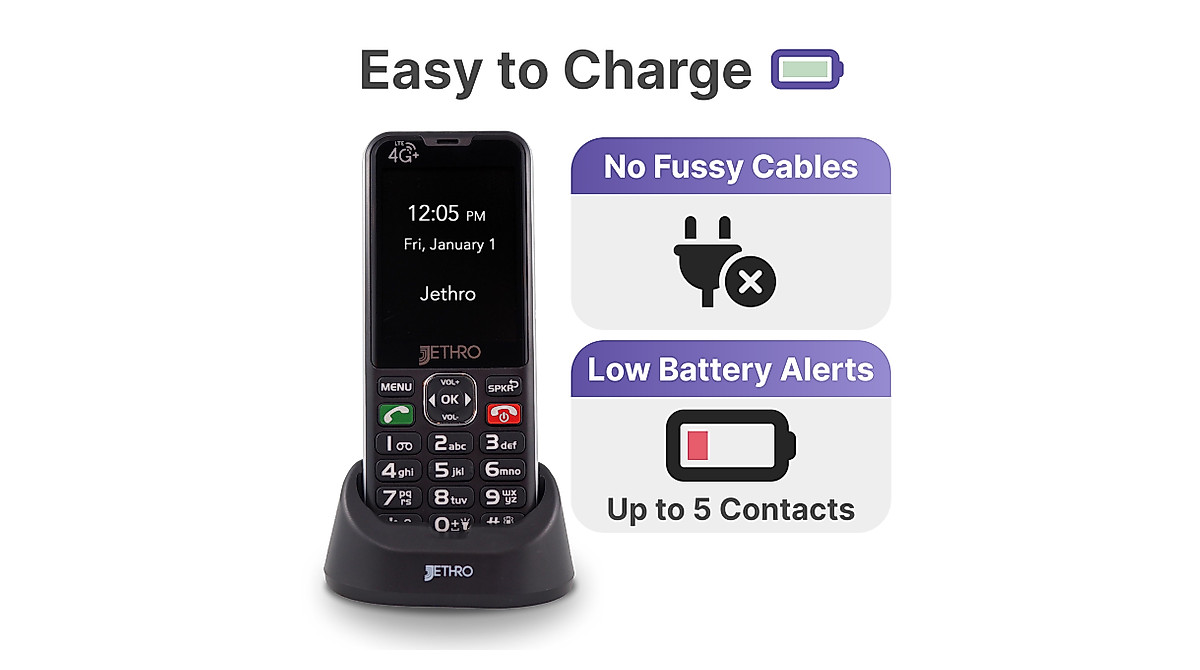 Jethro SC490 4G Senior Phone with Plan – Easy & Reliable