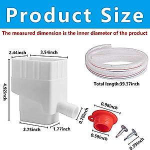 Rainwater Collection System-Rainwater Collection Diverter Connector System-Raindrop Rainwater Colander Kit for Hose for Diverting Water Fits 2’’ x 3’’ Standard Downspout