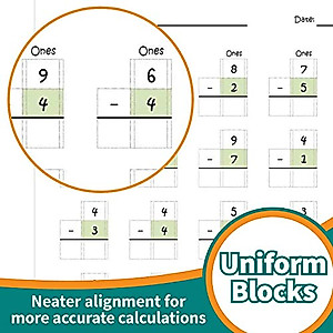 Channie’s Workbook Set for Pre-Kindergarten - 3rd Grade Elementary School Students, 4 Handwriting Pads & 2 Math Practice Workbooks (6 Pack)