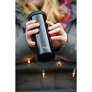 bobble French Coffee Presse, On-The-Go use, Quick Brew, Slim Design, Triple Wall Insulation, 14 oz (Black)