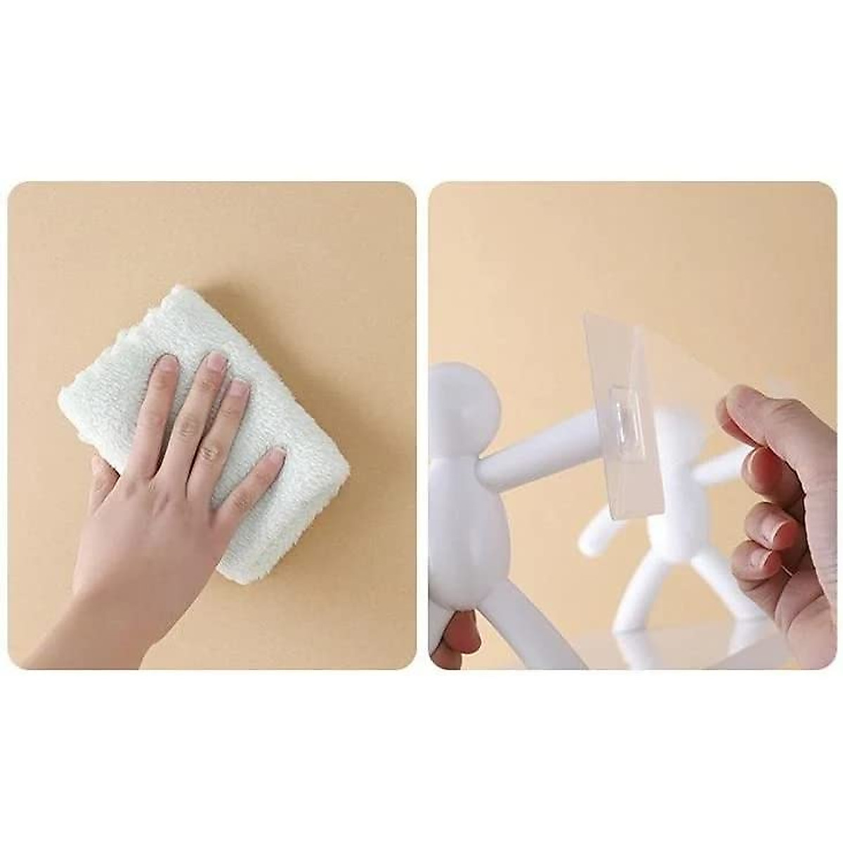 Giroayus Punching-Free Villain Storage Rack The Kitchen Toilet Receive Shelf，Floating Shelves Bathroom Wall Mounted Shelf (White, 4pc)