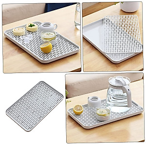 Zerodeko 1pc Drain Rack Coffee Table Tray Escurridor De para Fregadero Vegetable Tray Dish Rack Tray Appetizer Serving Platter Dish Dryer Rack Drying Mat Kitchen Tray Storage Tray