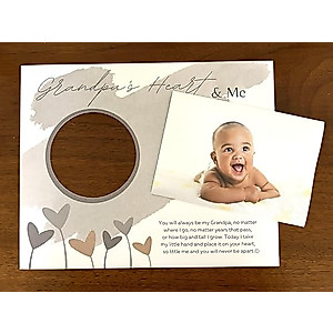 Baby Child Keepsake Handprint Frame for Grandpa with Poetry - Loving Gift for Grandfather for Christmas, Father's Day- Made in USA