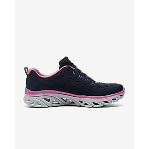 Skechers Women's, Glide-Step Sport - Fresh Charm Running Shoe Navy Multi 8.5 M
