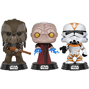 Set 3 Pop! Star Wars Tarfful Unhooded Emperor Utapau Clone 2017 Fall Convention Exclusive