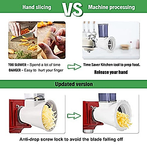 Slicer/Shredder Attachment for Kitchenaid Mixers,Cheese Grater & Vegetable Chopper & Salad Shooter & Grater Accessories (4 Blades)