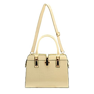 Vegan Material Handbags Cross-body Bag Shoulder Bag Vintage Medium Crocodile White