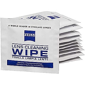 Zeiss Pre-Moistened Lens Cleaning Wipes - Cleans Bacteria, Germs and Without Streaks for Eyeglasses and Sunglasses - (50 Count)