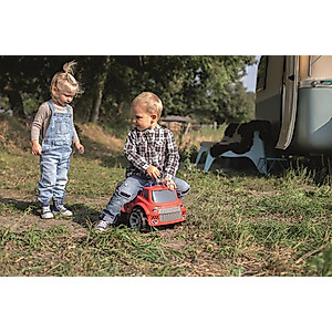 VARUN Big Spielwarenfabrik 800055815 Big Power-Worker Maxi Fire Truck Toy Car with Water Sprayer Tyres Soft Material Red for Children from 2 Years