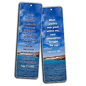 Bible Verses Bookmarks (12-Pack) - Bible Verses to Release Stress and Anxiety - Inspirational Religious Scriptures Prayer Cards - Best Encouragement Gifts for Men Women Teens Kids - Church Supplies