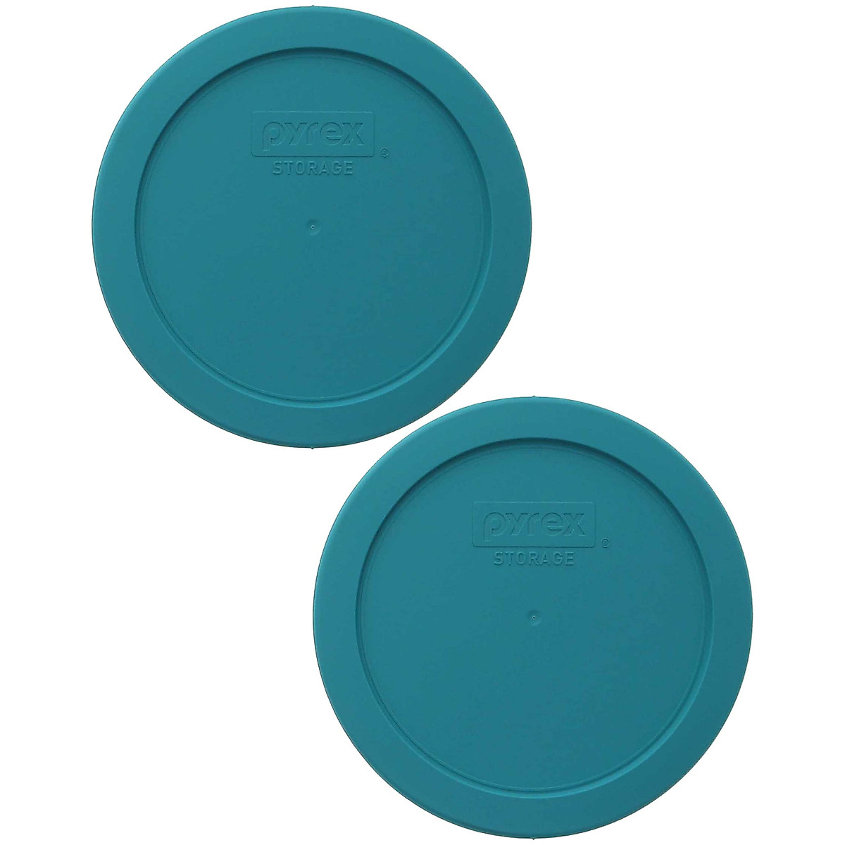 Pyrex 7201-PC Turquoise Round 4-Cup Plastic Food Storage Lid, Made in USA