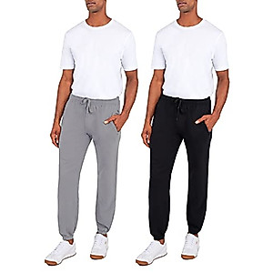 Andrew Scott Men's Fleece Joggers Pants | Multi Pack | Athletic Loose-fit Sweatpants for Workout, Running, Training