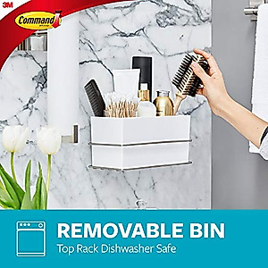 Command Wall and Cabinet Organizer with Water Resistant Command Strips, Organize Your Bathroom, Easy to Open Packaging