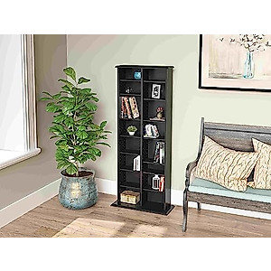 Prepac Double Media (DVD,CD,Games) Storage Tower, Black
